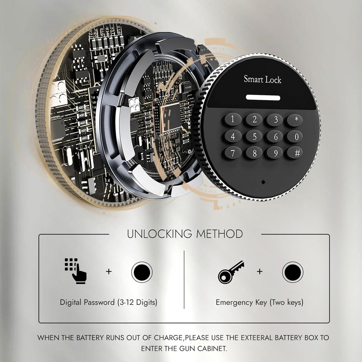 Kaer 2-3 Gun Safe Gun Safe For Rifle And Pistols Multi-function Gun ...