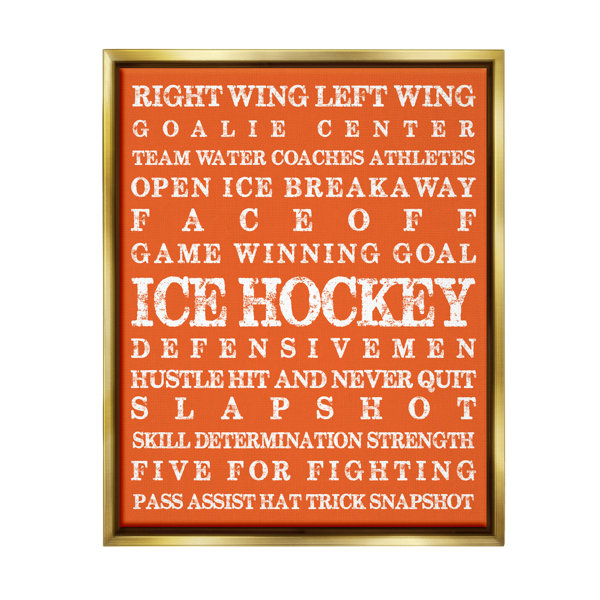 Latitude Run® " Ice Hockey Phrases " by Melody Hogan | Wayfair