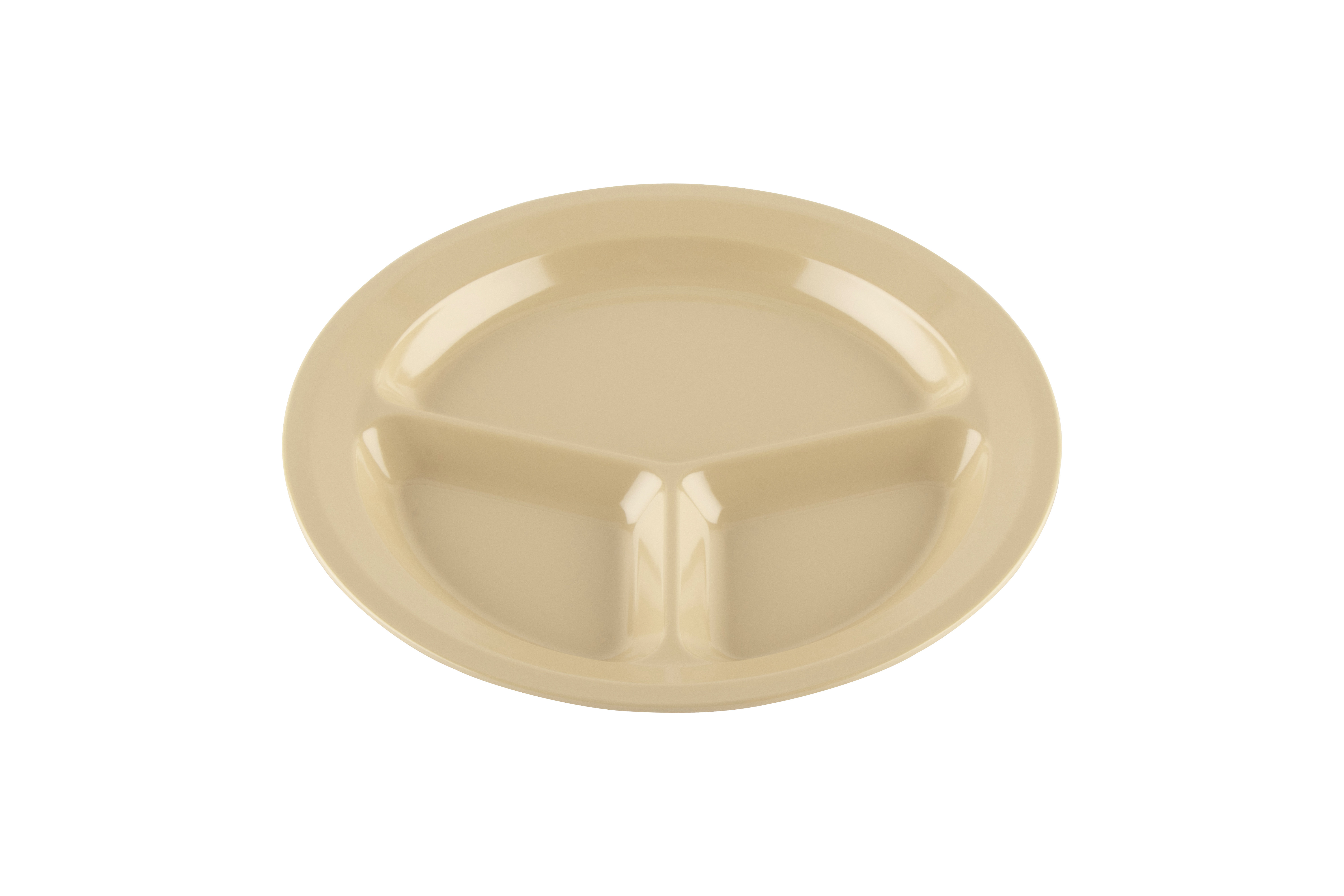 G.E.T. Heavy-Duty 3 Compartment Plastic Divided Compartment Plates ...