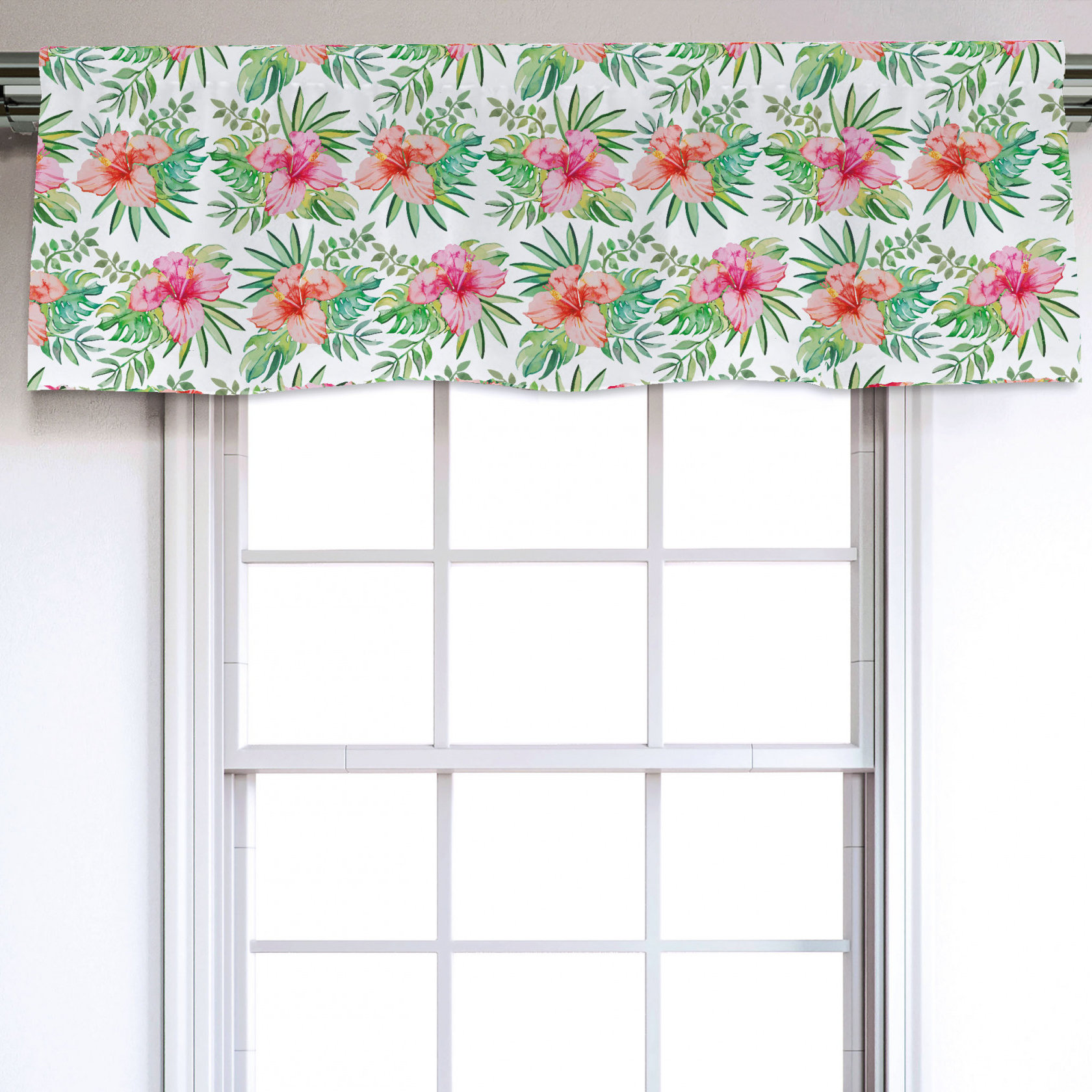 Ambesonne Luau 54" Window Valance | Wayfair