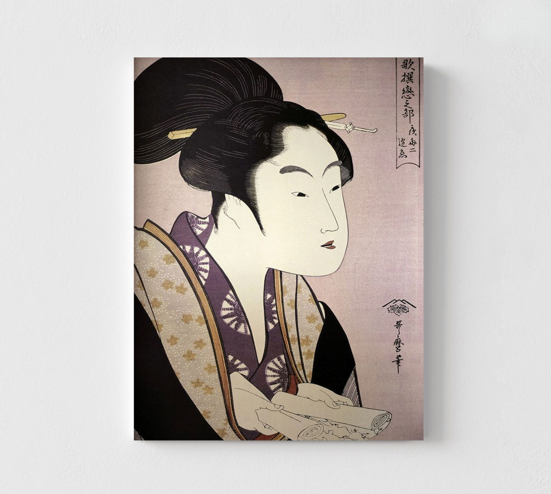 WeFrameArt Portrait Of A Woman By Kitagawa Utamaro, Asian Features ...