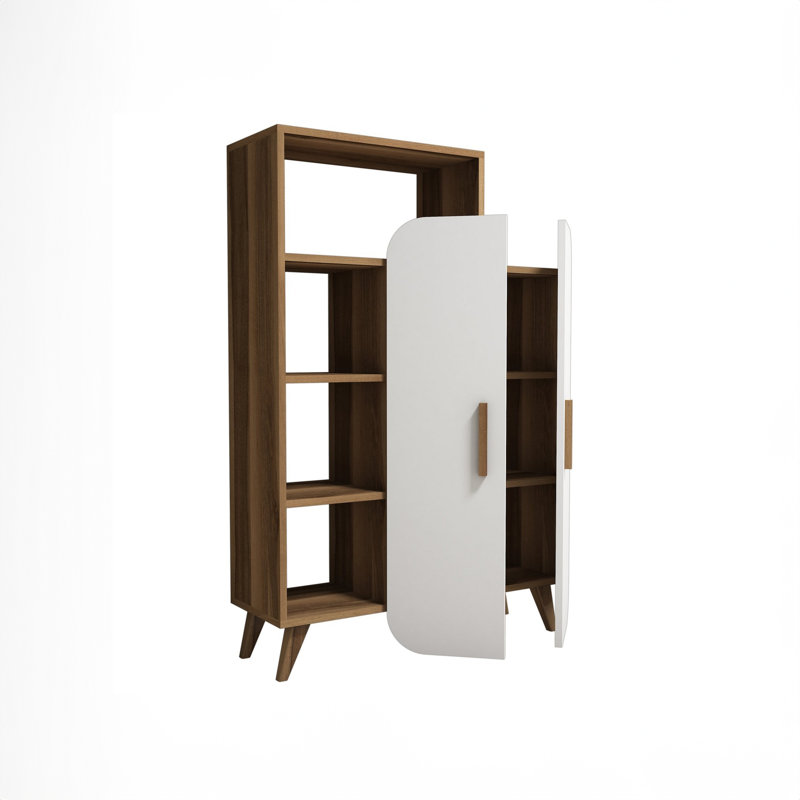 Hokku Designs Kerk Geometric Storage Bookcase | Wayfair