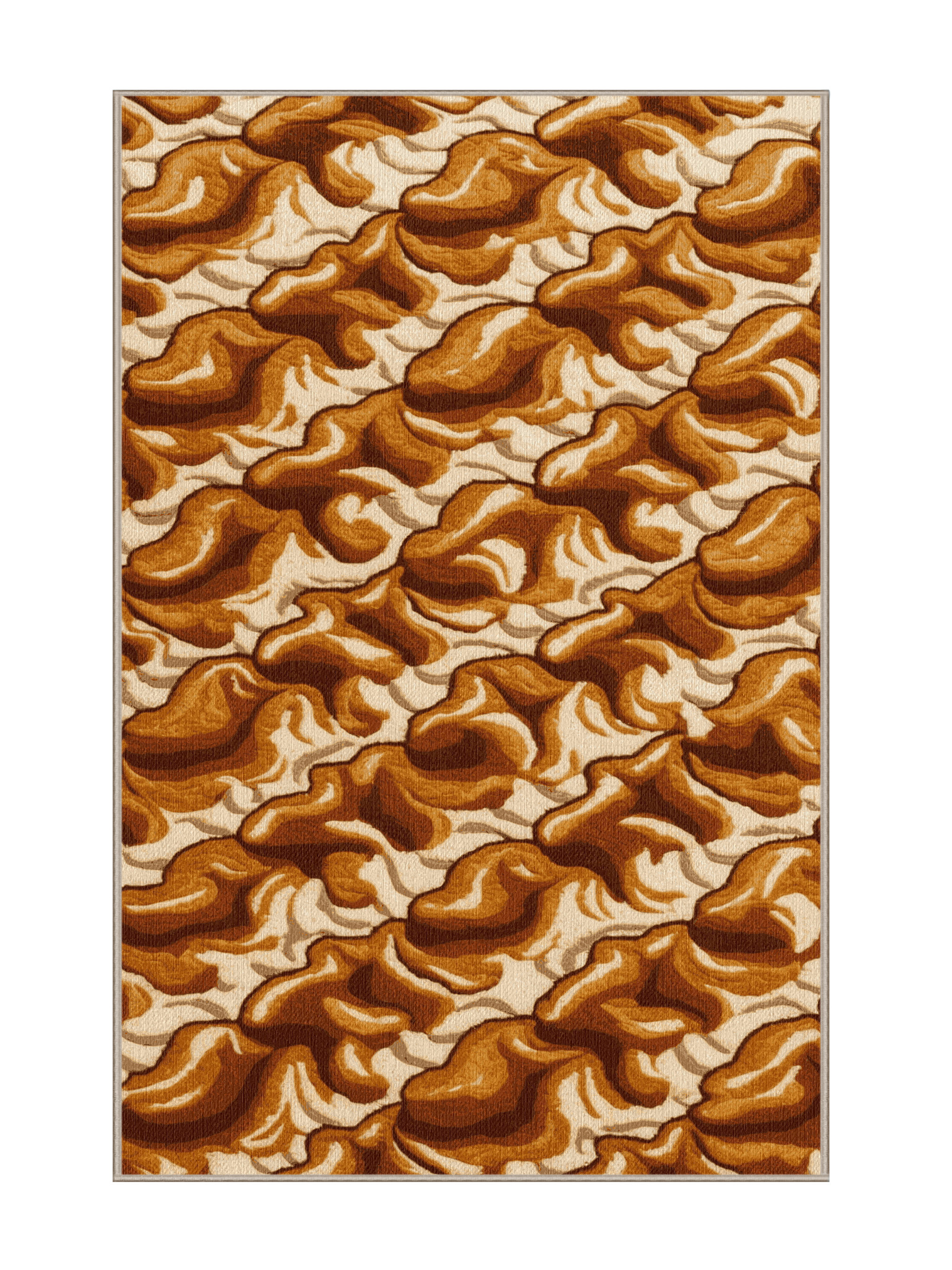 One Allium Way® Washable Butterscotch pudding Desserts Area Rug | Wayfair