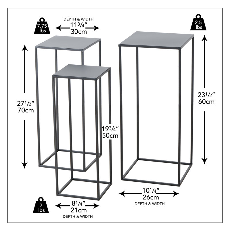 Latitude Run® Brambory Square Plant Tables | Wayfair
