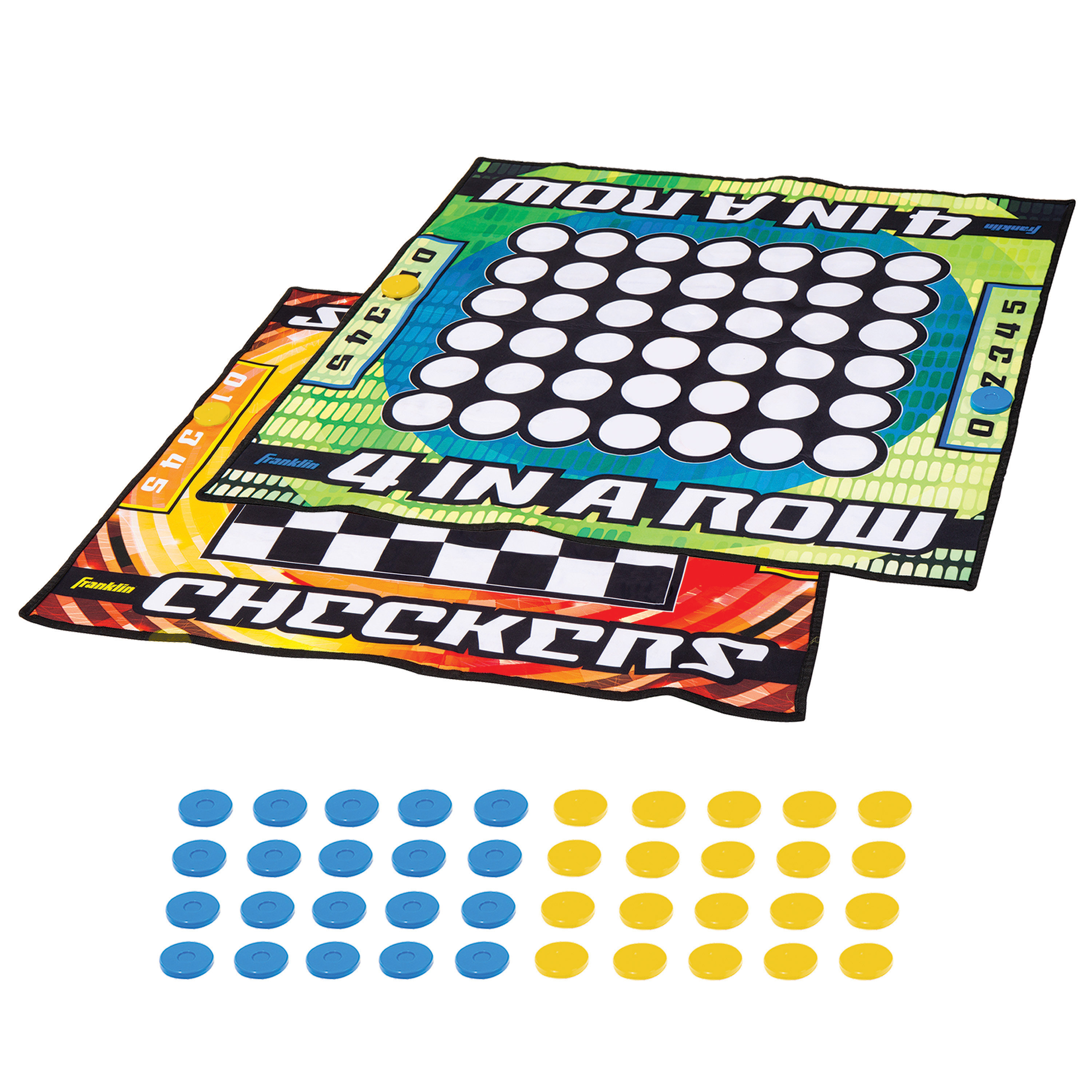 Franklin Sports Checkers And Four In A Row Mat Game - Addictive Family ...