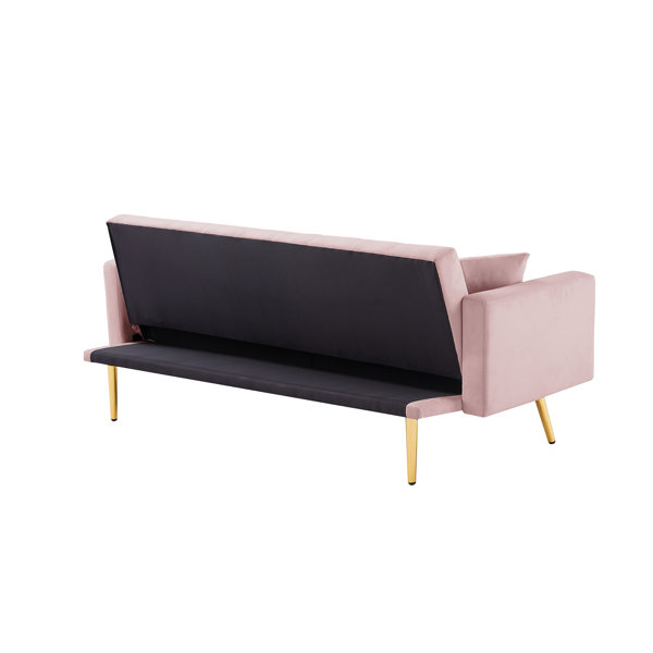 Mercer41 Modern Convertible Folding Tufted Upholstered Futon Sofa | Wayfair