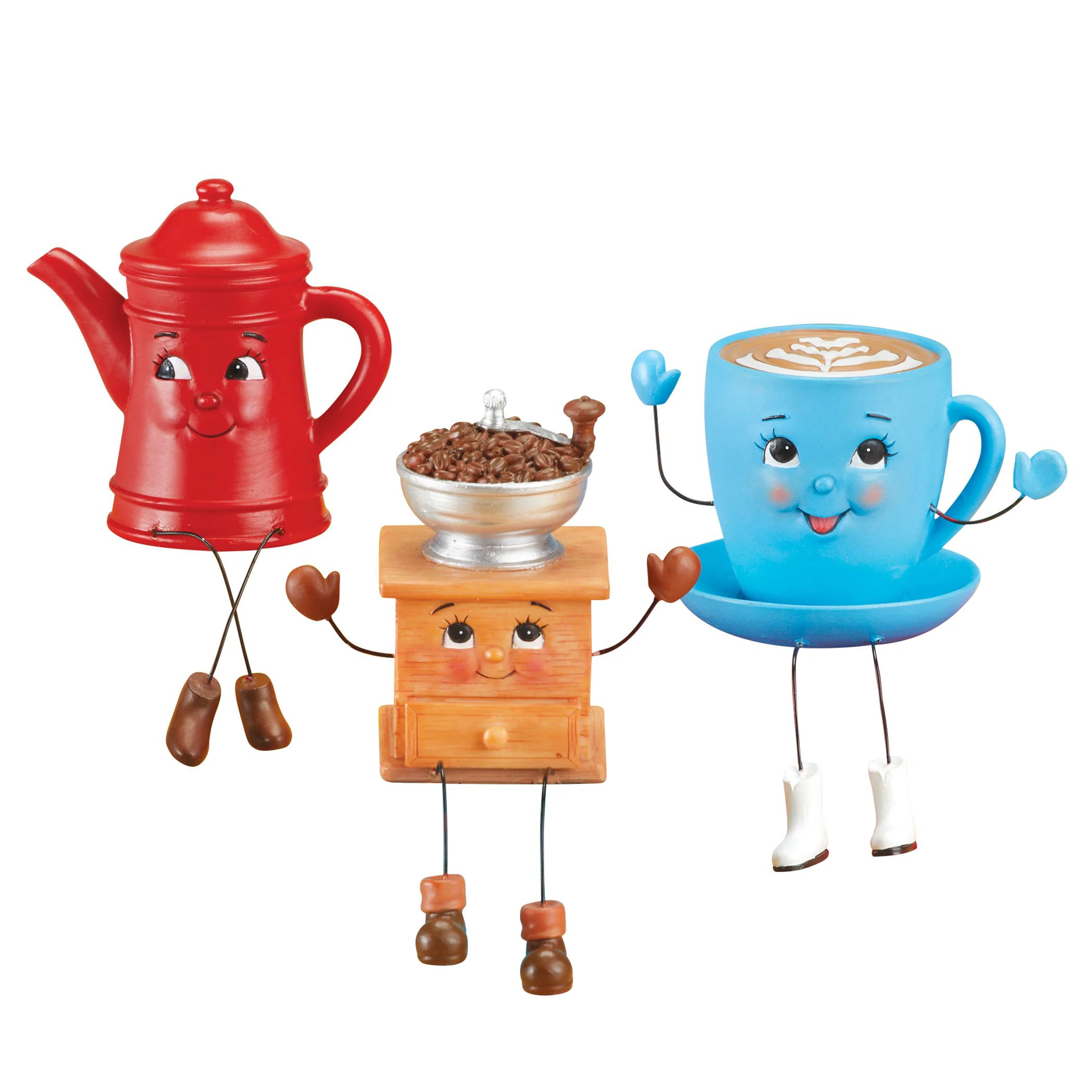 Winston Brands Adorable Hand-Painted Coffee Sitters - Set of 3 | Wayfair