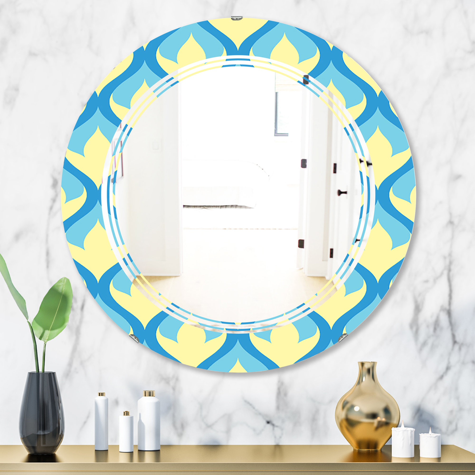 East Urban Home Triple C Pattern Abstract Design IX Modern Frameless ...