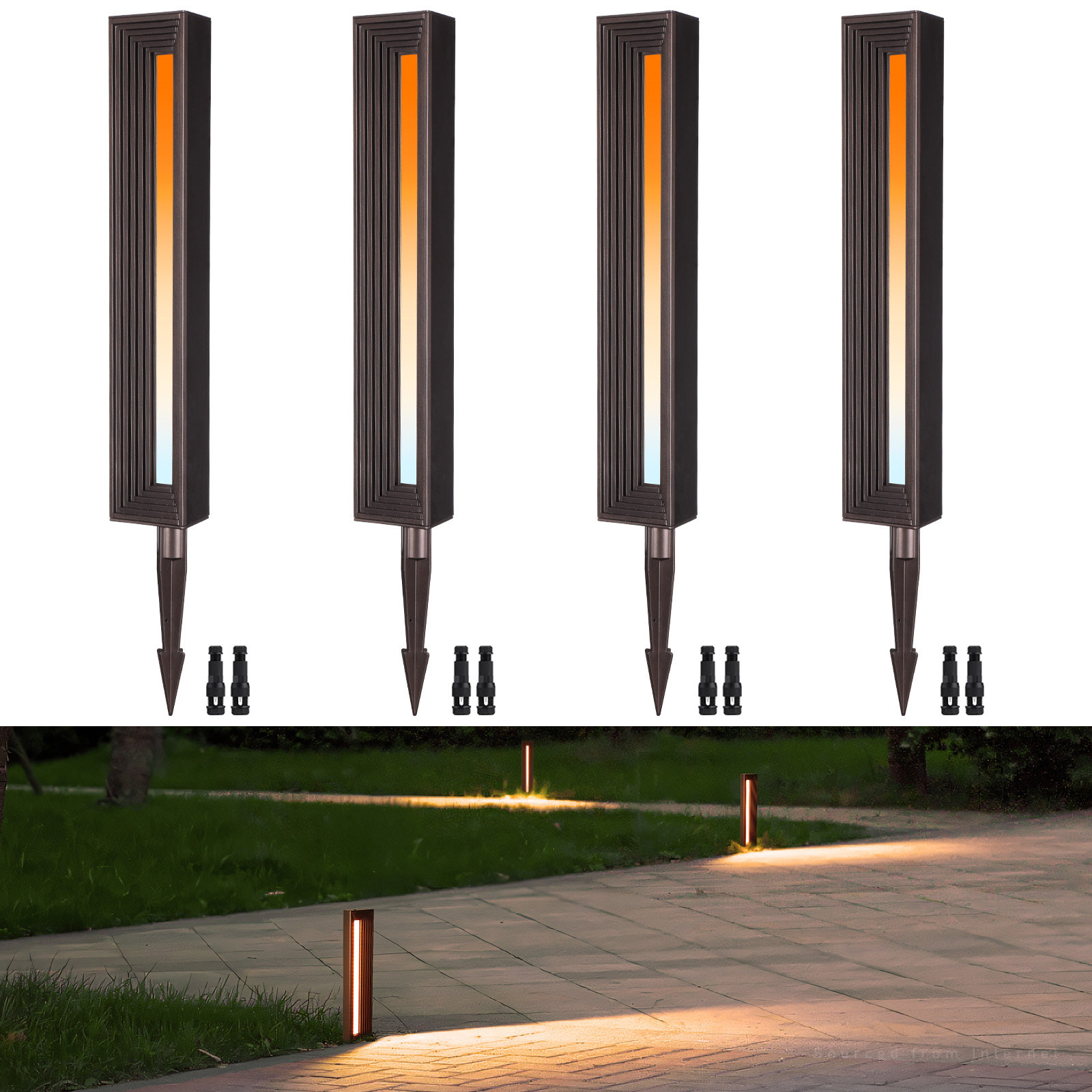 LEDVANS 5cct Low Voltage Led Path Lights, 7w Die-cast Aluminum ...