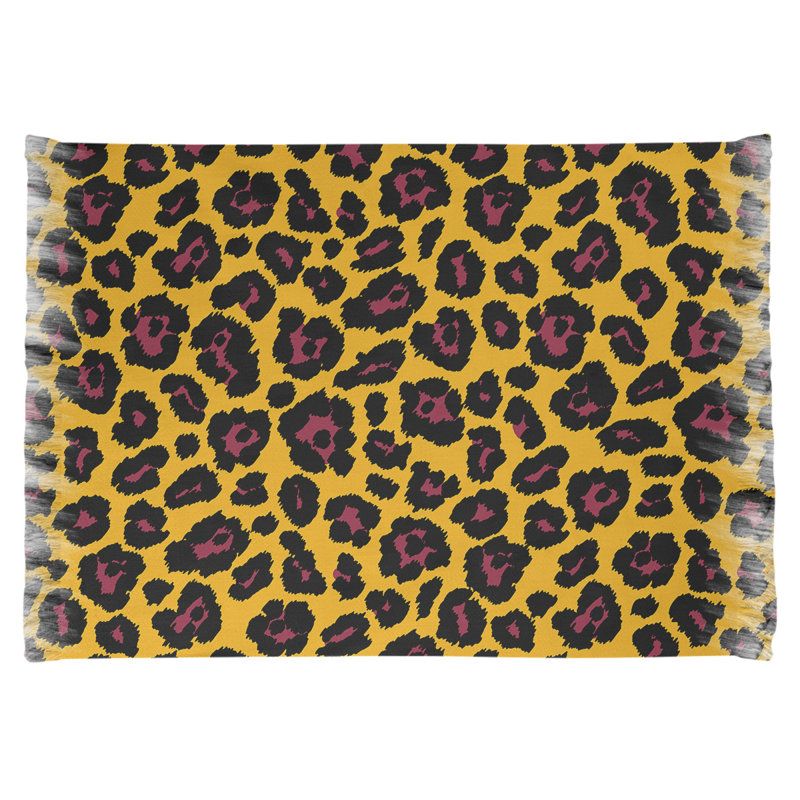 East Urban Home Arizona Animal Print Yellow/Black Area Rug | Wayfair