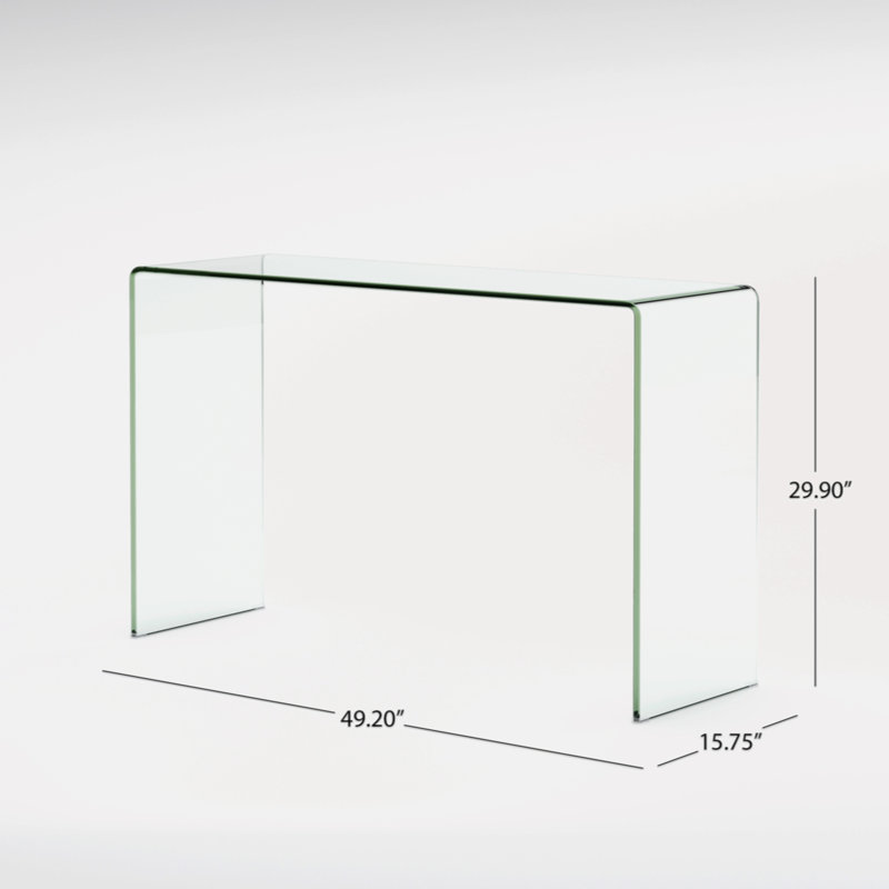 Brayden Studio® CONSOLE TABLE 12MM TEMPERED BENT GLASS | Wayfair