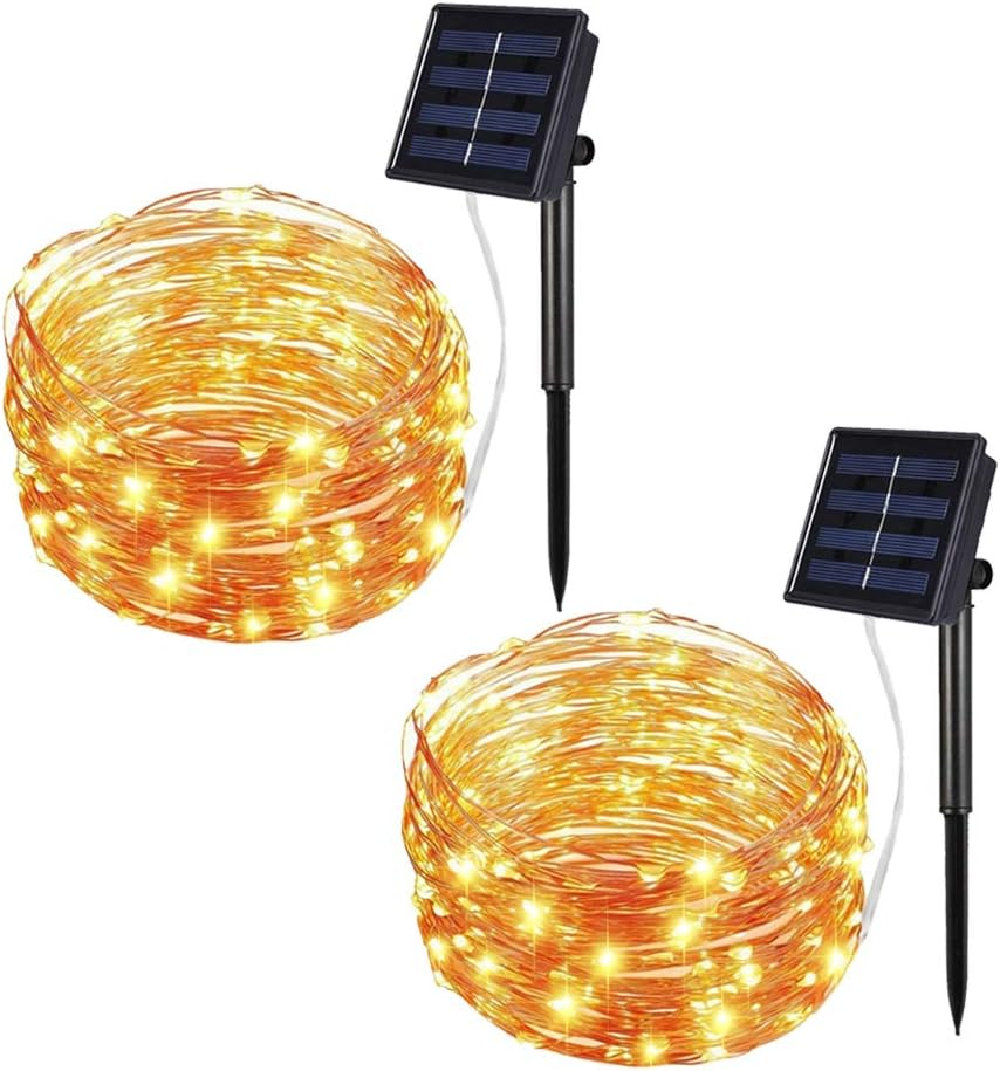 The Holiday Aisle® Juta 6.42'' Indoor 100 - Bulb Solar Powered Wide ...