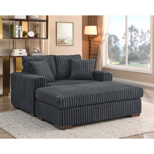 Latitude Run® Corduroy Ridge Oversized Chaise Lounge | Wayfair