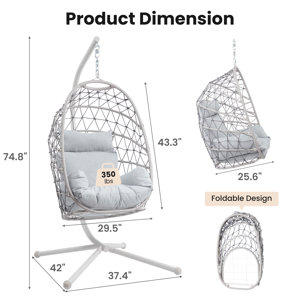 Arlmont & Co. Stellina 1 Person Swing Chair with Stand "& Reviews ...
