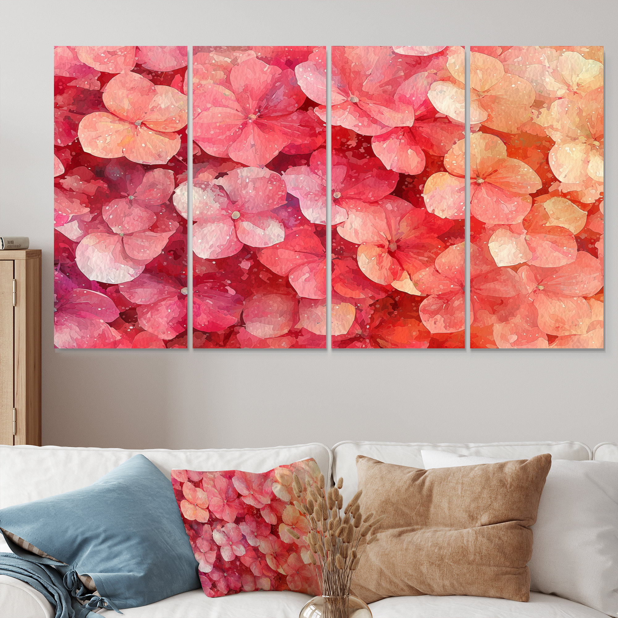 Red Barrel Studio® Abstract Hydrangea Splatters Of Summer - Hydrangea ...