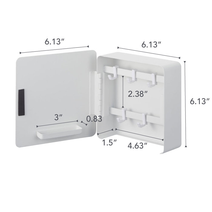 Yamazaki USA Yamazaki Home Square Magnetic Key Cabinet, Keychain Holder ...