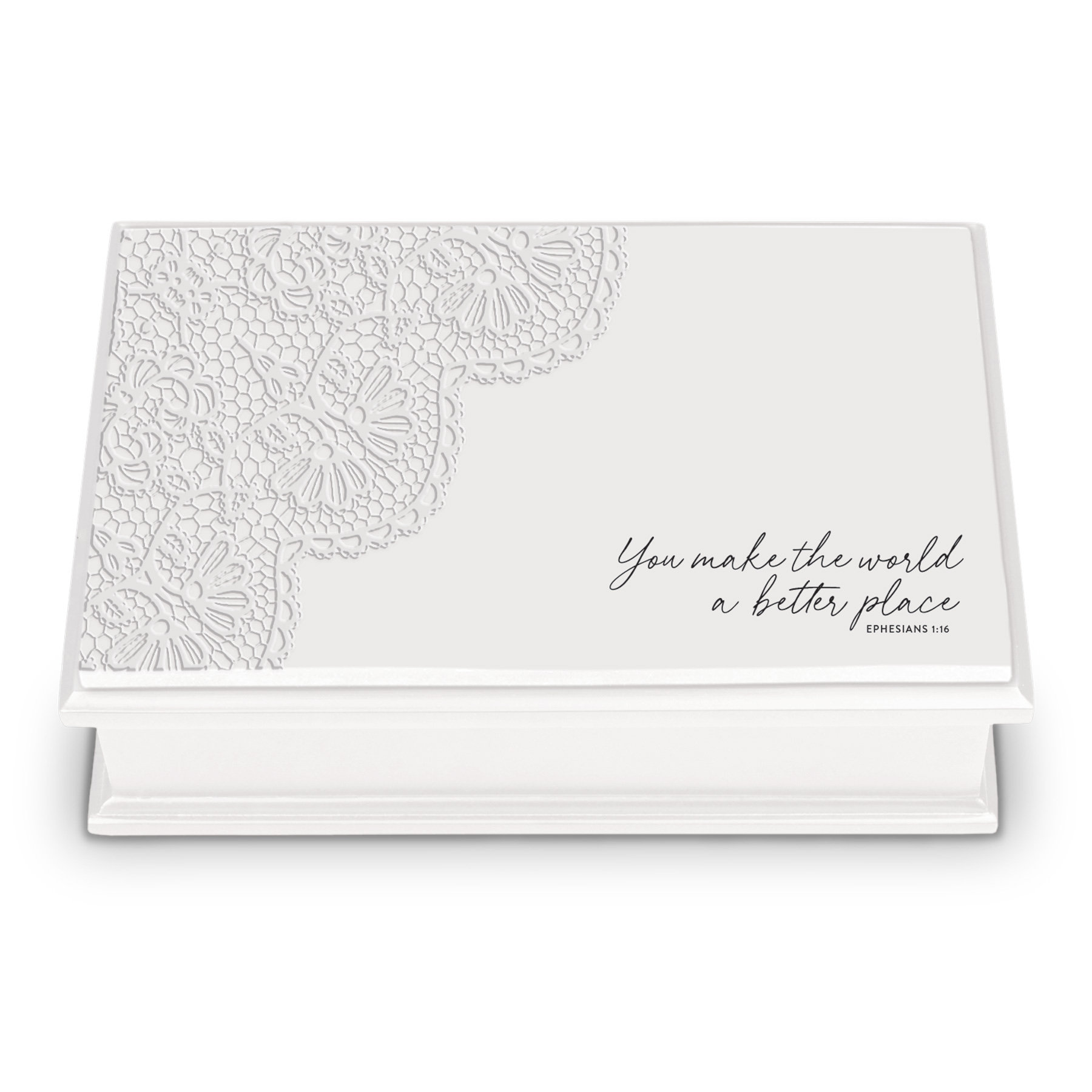 Trinx Jahaida You Make The World Lace Top Memory Box | Wayfair