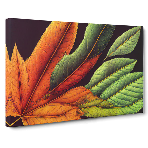 ClassicLiving Extravagant Leaf - Wrapped Canvas Graphic Art | Wayfair.co.uk