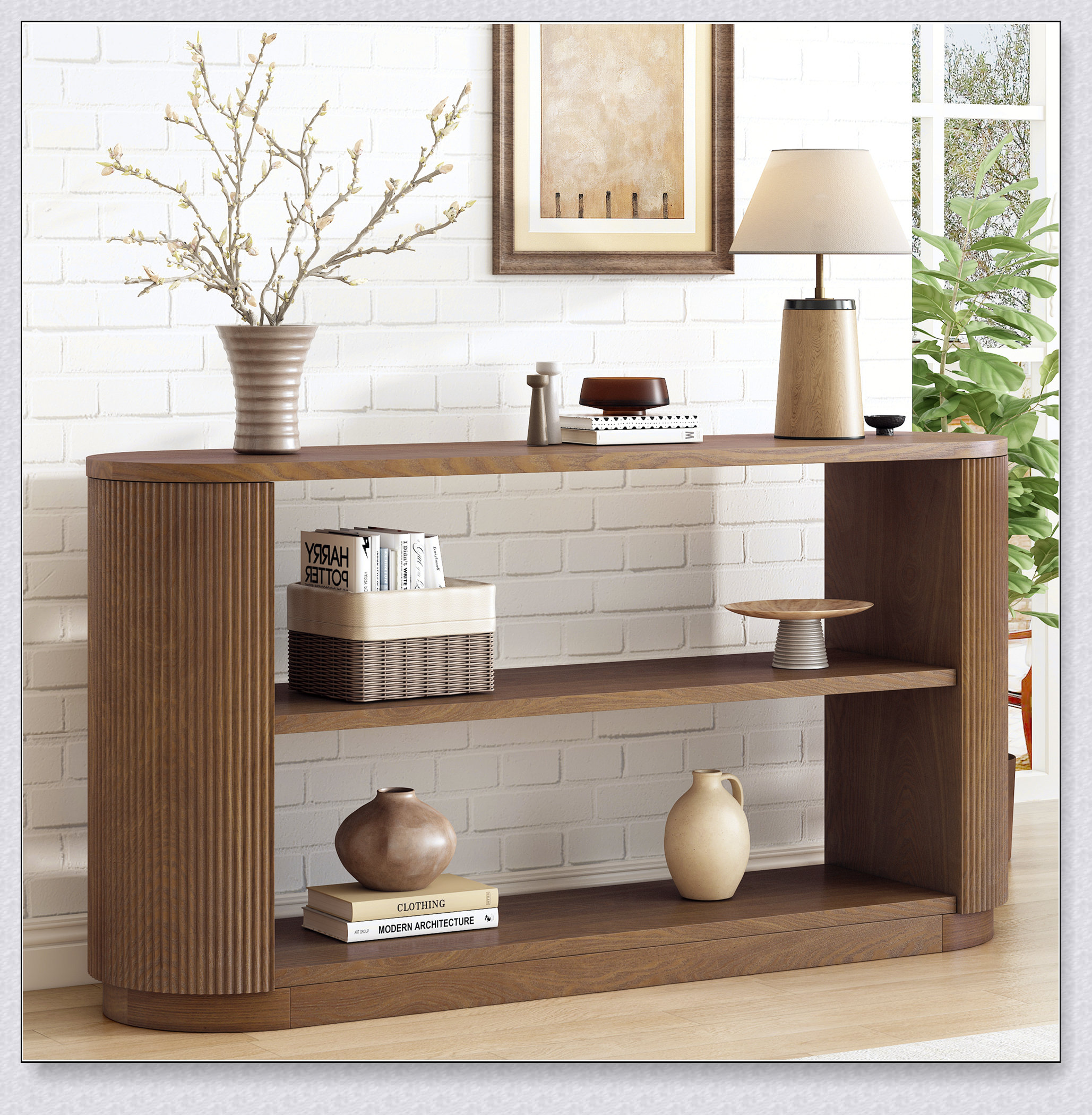 Latitude Run® Mirod Modern Entryway Console Table - Slim Sofa Table ...