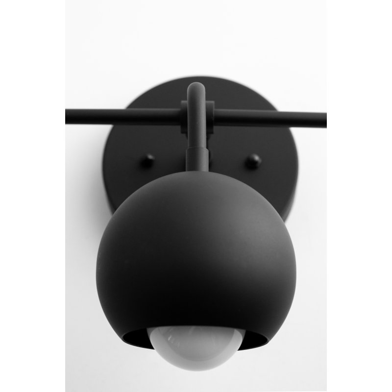 AllModern Delyse 3-Light Vanity with Black Shades | AllModern