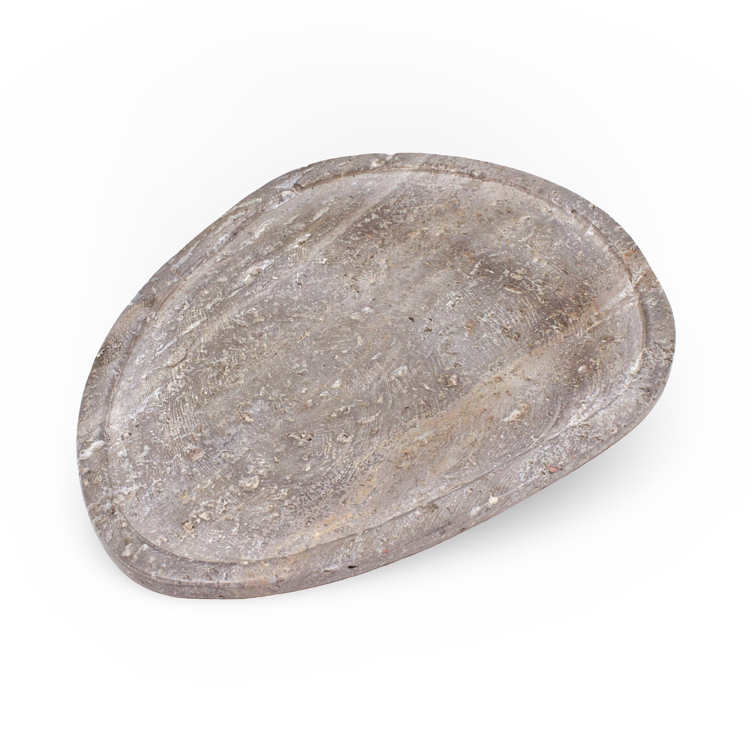 AllModern Grey Travertine Organic Shaped Platter | Wayfair