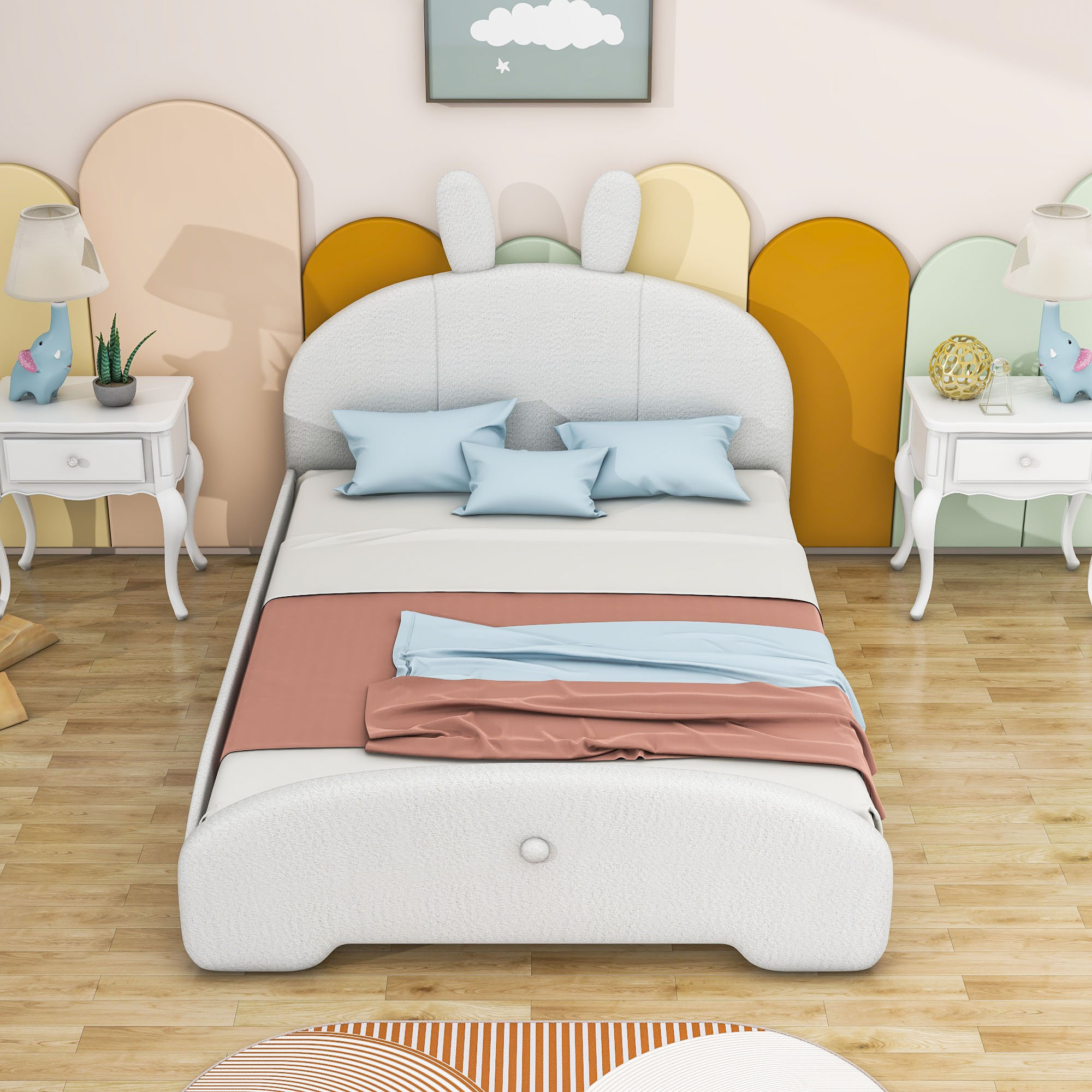 Isabelle & Max™ Aahad Full Upholstered Platform Bed with Cartoon Ears ...
