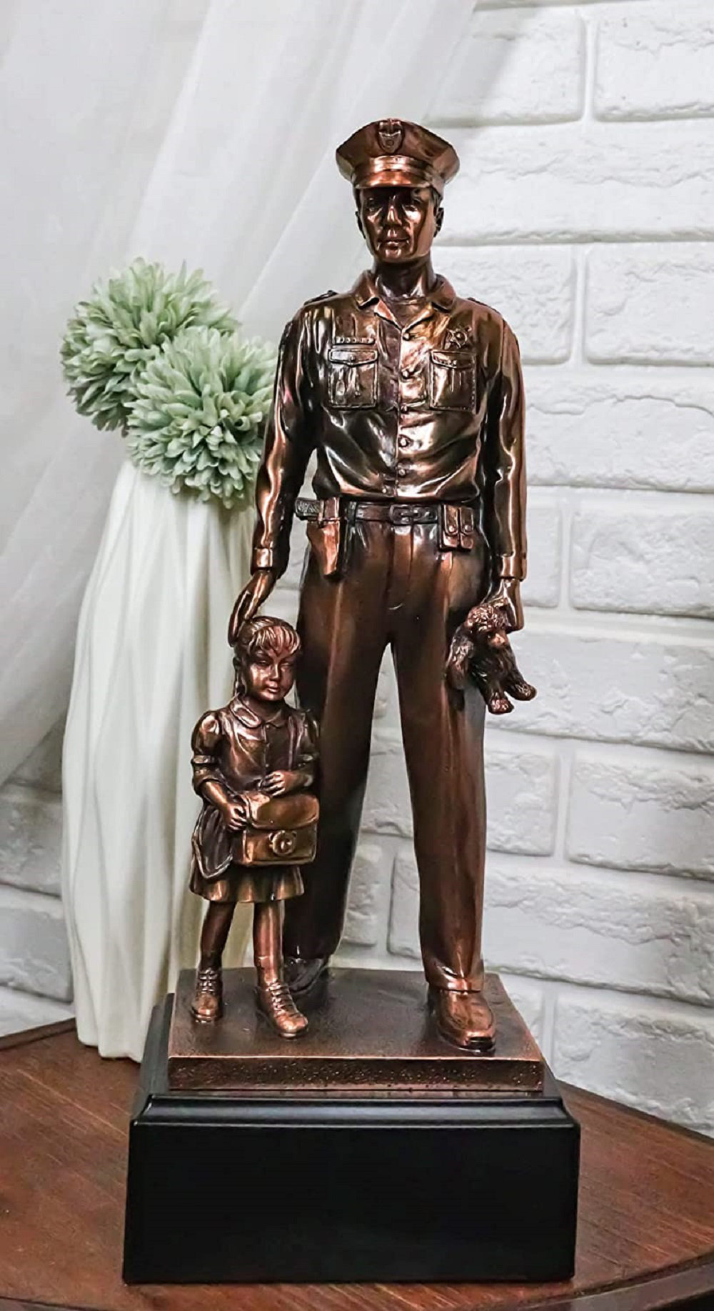 Red Barrel Studio® Hartford Police Man Officer Cop in Uniform Holding ...