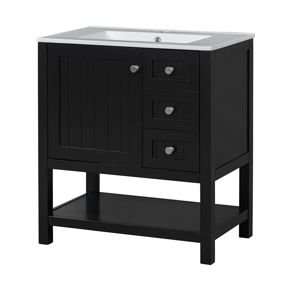 Winston Porter ransitional Style Bathroom Vanity Cabinet Combo with ...