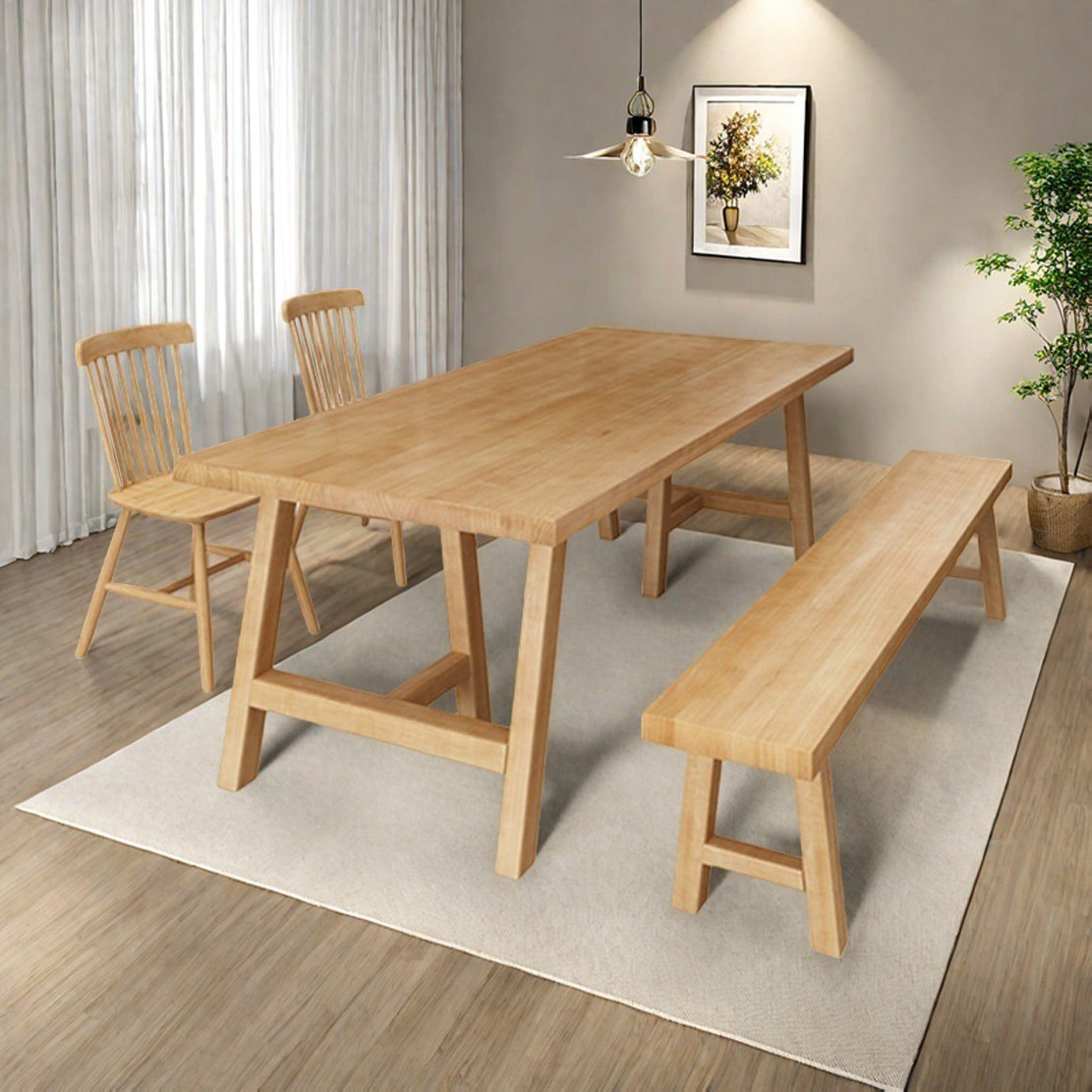 Waagy High quality solid wood table set | Wayfair