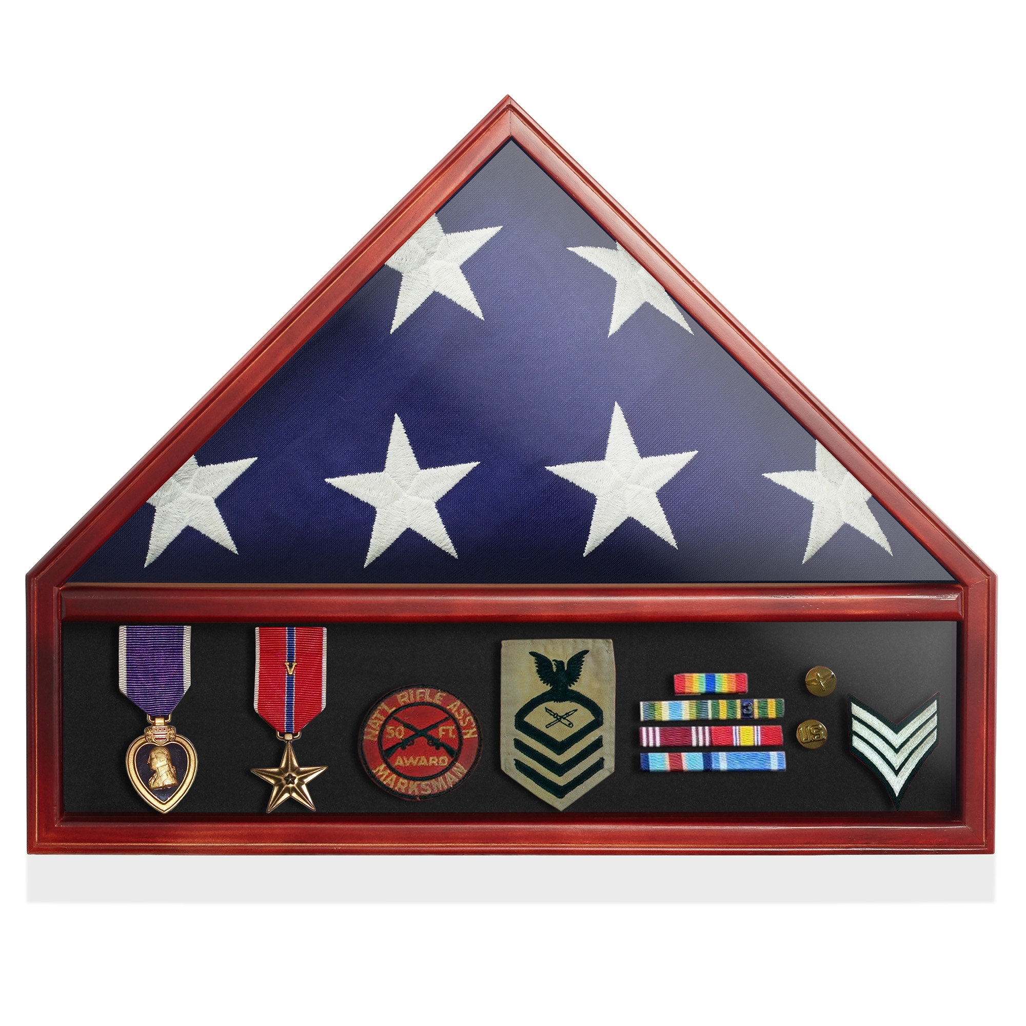 Reminded Military Medal & Burial Flag Shadow Box Display Case & Reviews ...