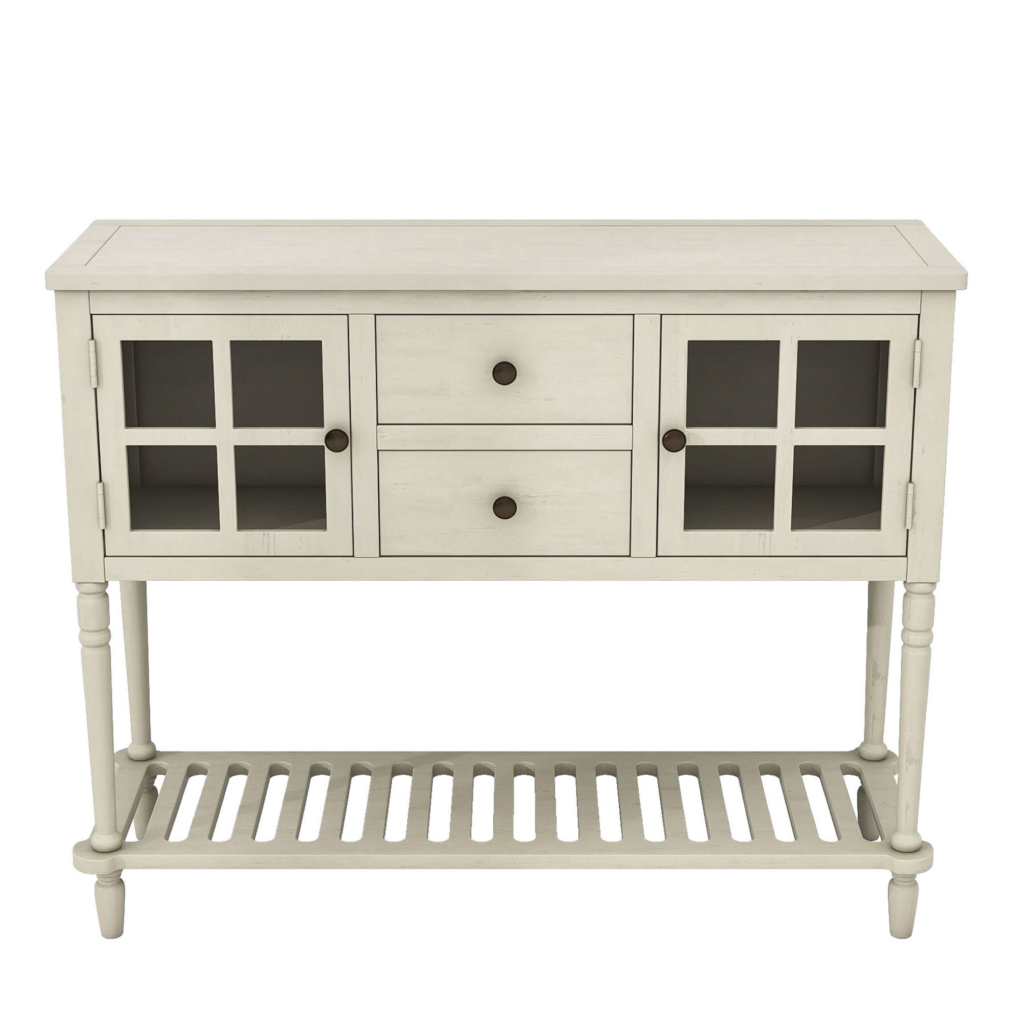 Alcott Hill Farmhouse Buffet Storage Console, 2 Drawers Sideboard with ...