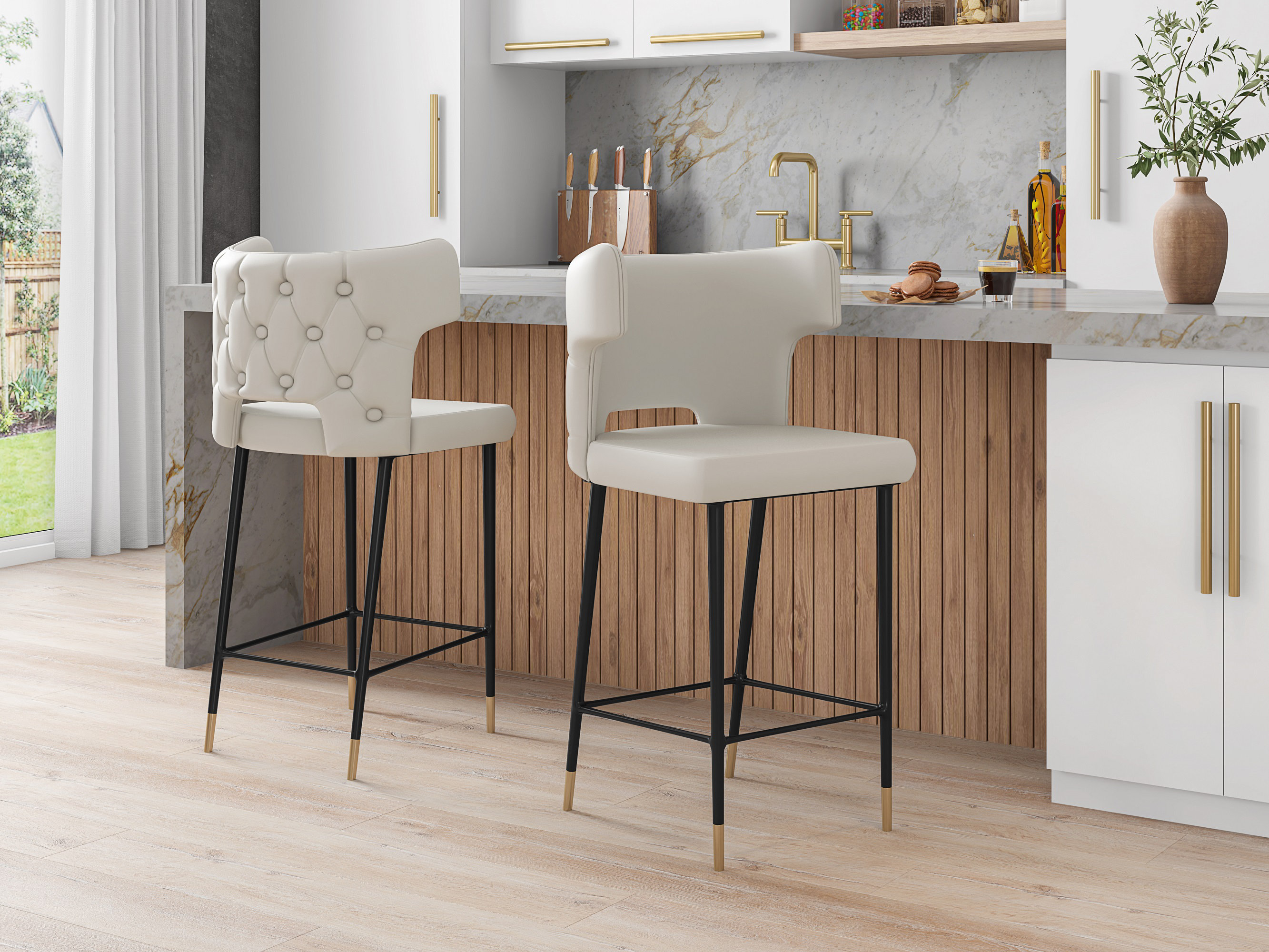 Brayden Studio Hendon Counter & Bar Stool & Reviews | Wayfair