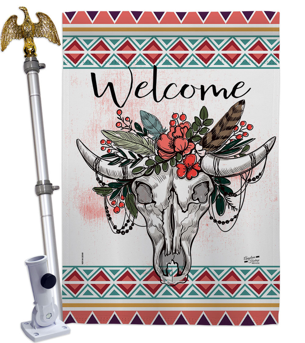 Angeleno Heritage Bohemian Skull House Flag Set Southwest Regional 28 ...