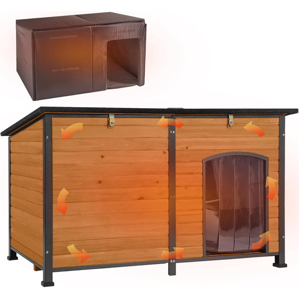 Wood Dog Houses You'll Love | Wayfair