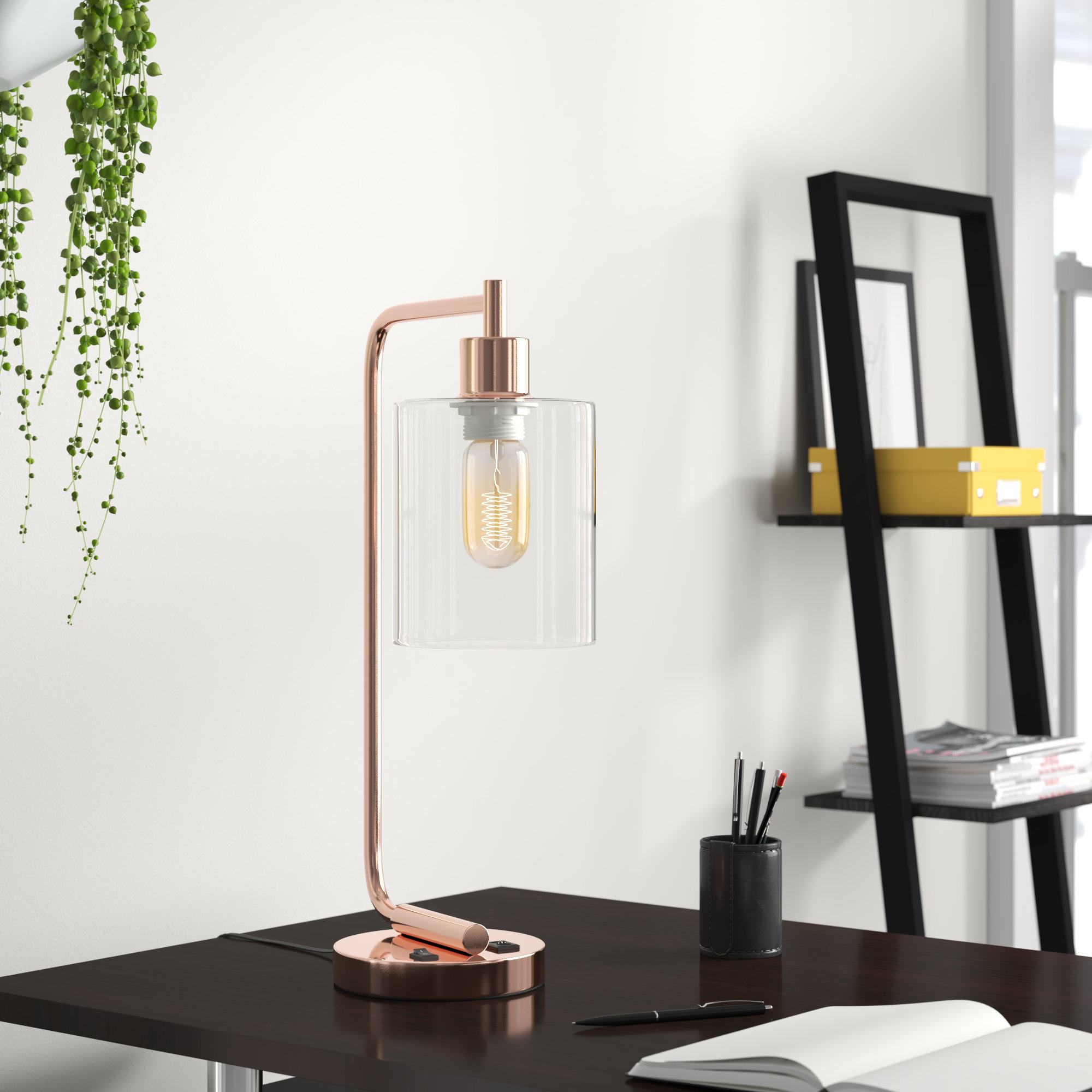 Zipcode Design™ Hochstetler 18.8" Desk Lamp with USB | Wayfair