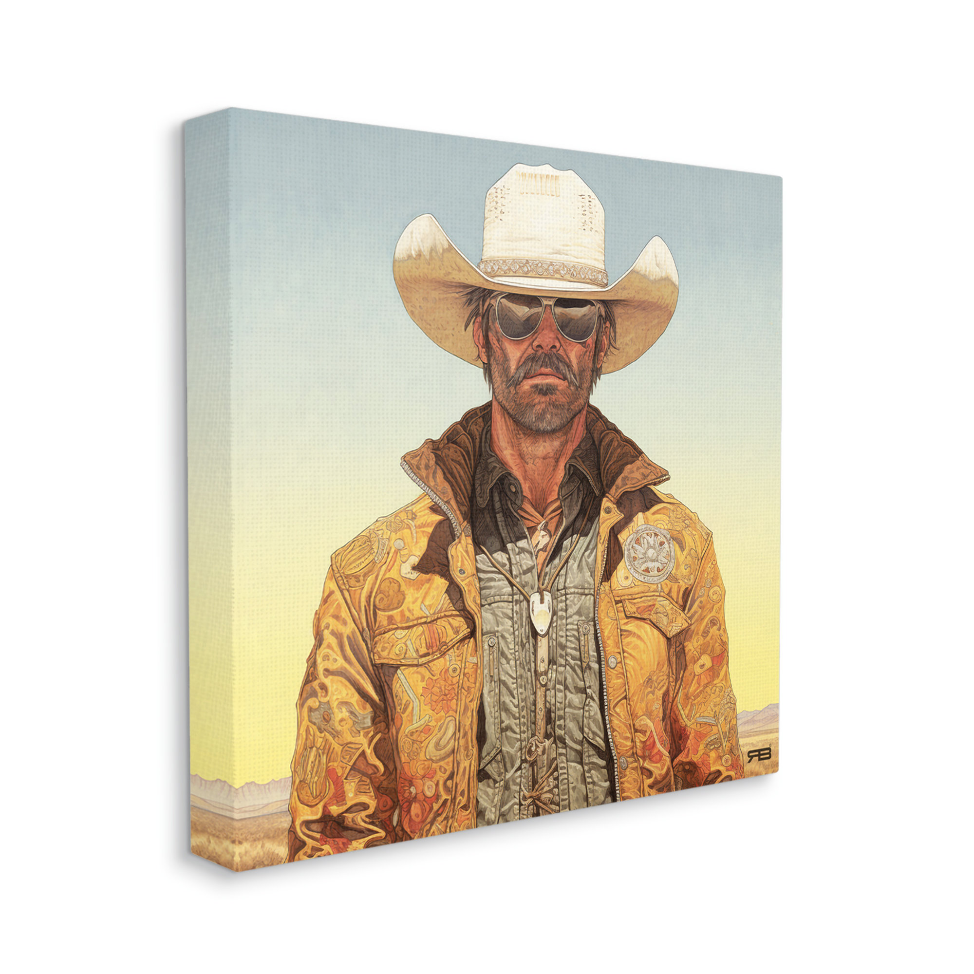 Winston Porter Cowboy at Sunset Canvas Wall Art by RB - Wayfair Canada