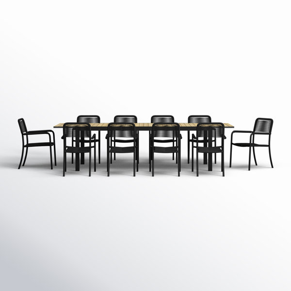 Cenka Florida 11pc Aluminum and Rope Outdoor Patio Dining Set & Reviews ...