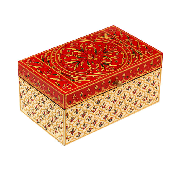Bungalow Rose Lavish Touch Box Red | Wayfair