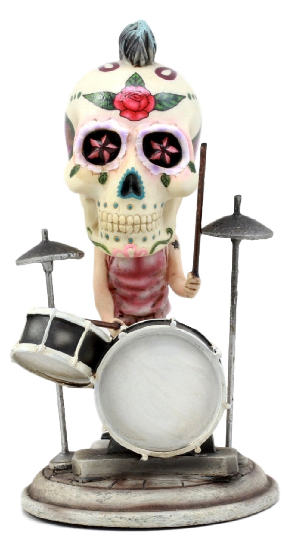 World Menagerie Philippos Day of the Dead Skeleton Rock Drummer ...