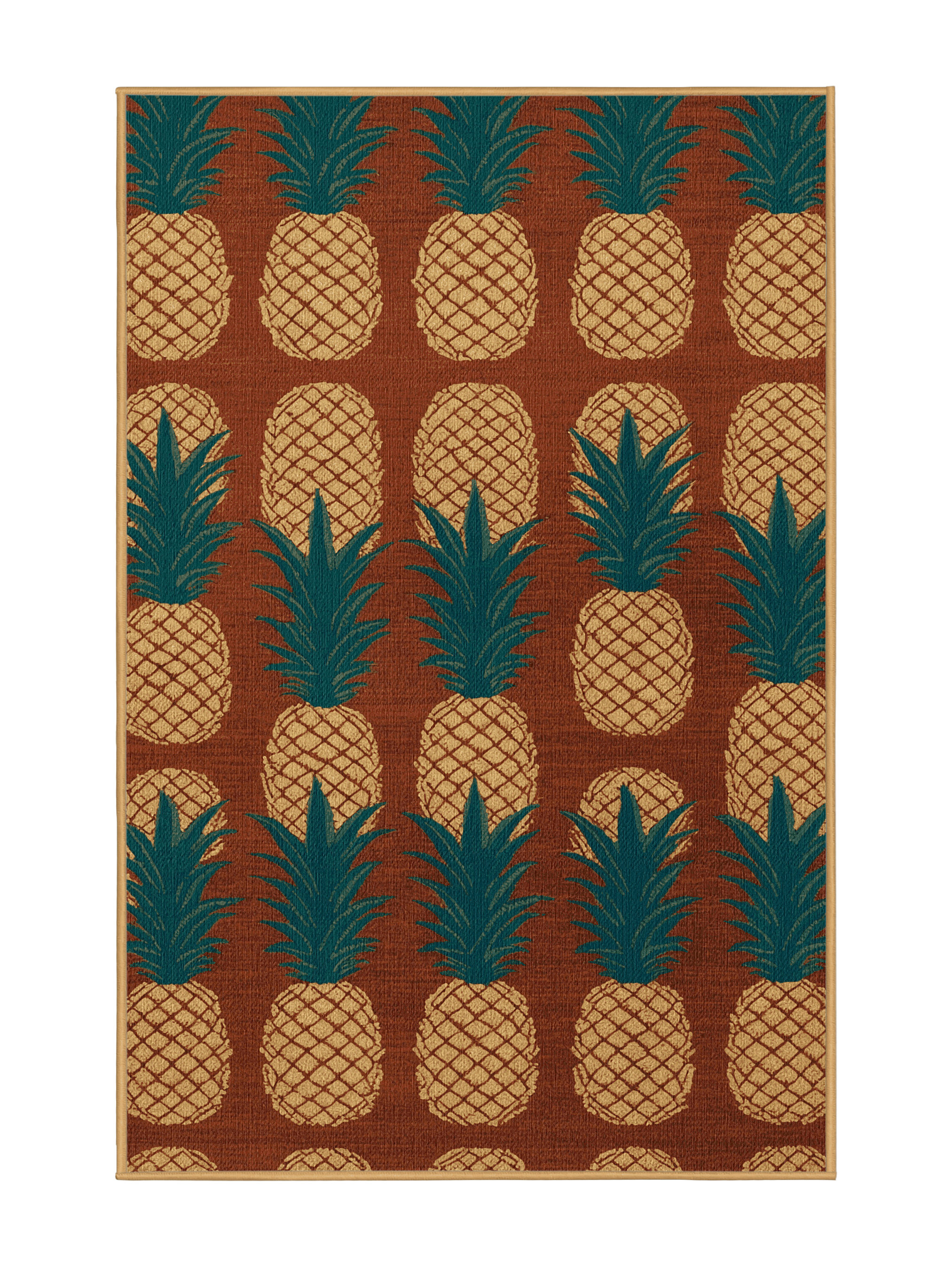 Dakota Fields Washable Pineapple Fruits Area Rug | Wayfair