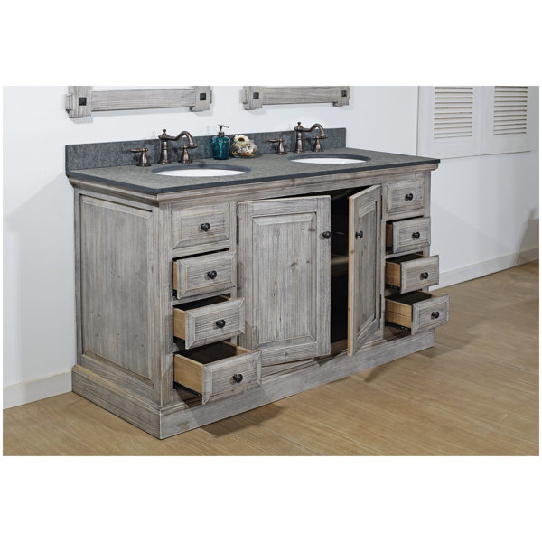 Millwood Pines Eunice 60" Double Bathroom Vanity Set & Reviews | Wayfair