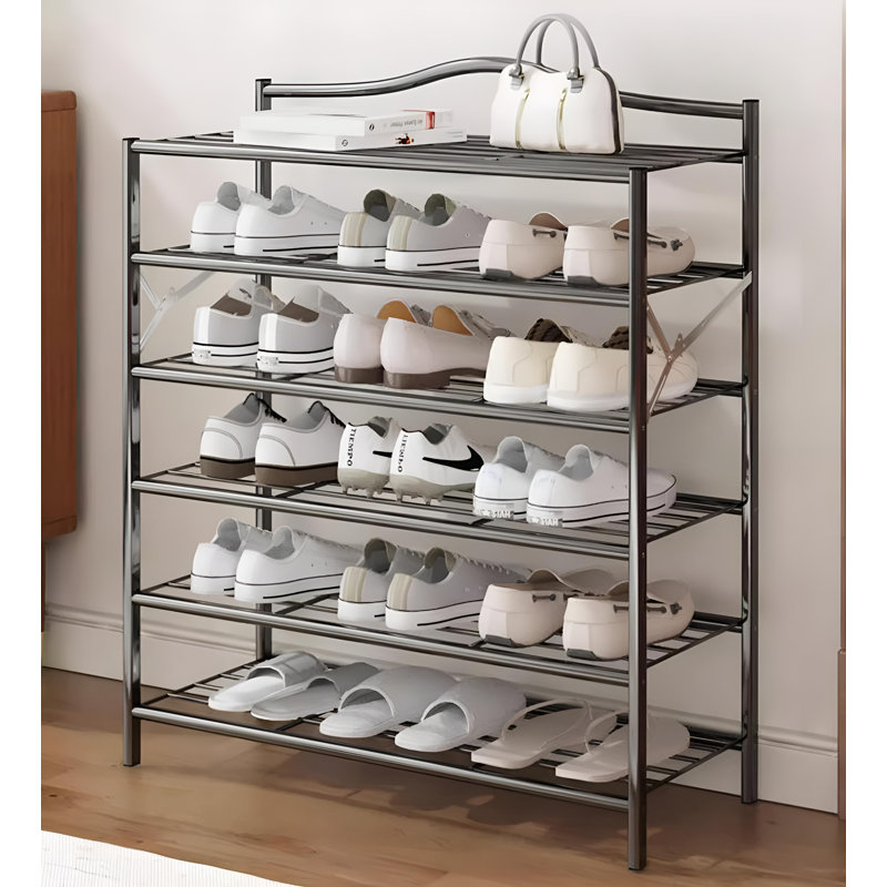 Rebrilliant Home Folding Shoe Rack, Multi-Layer Storage | Wayfair