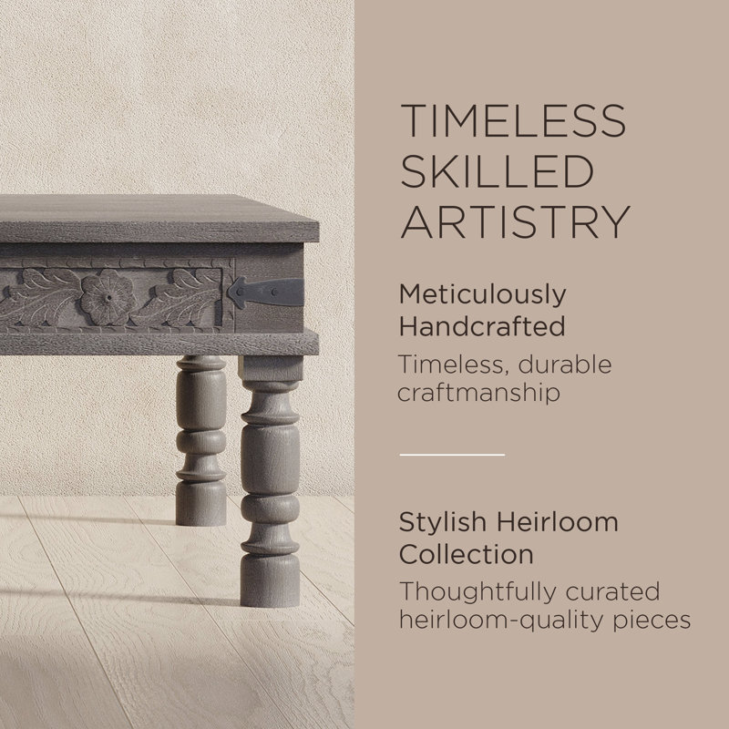 Maven Lane Emin Handmade Heritage Wooden Rectangular Coffee Table ...