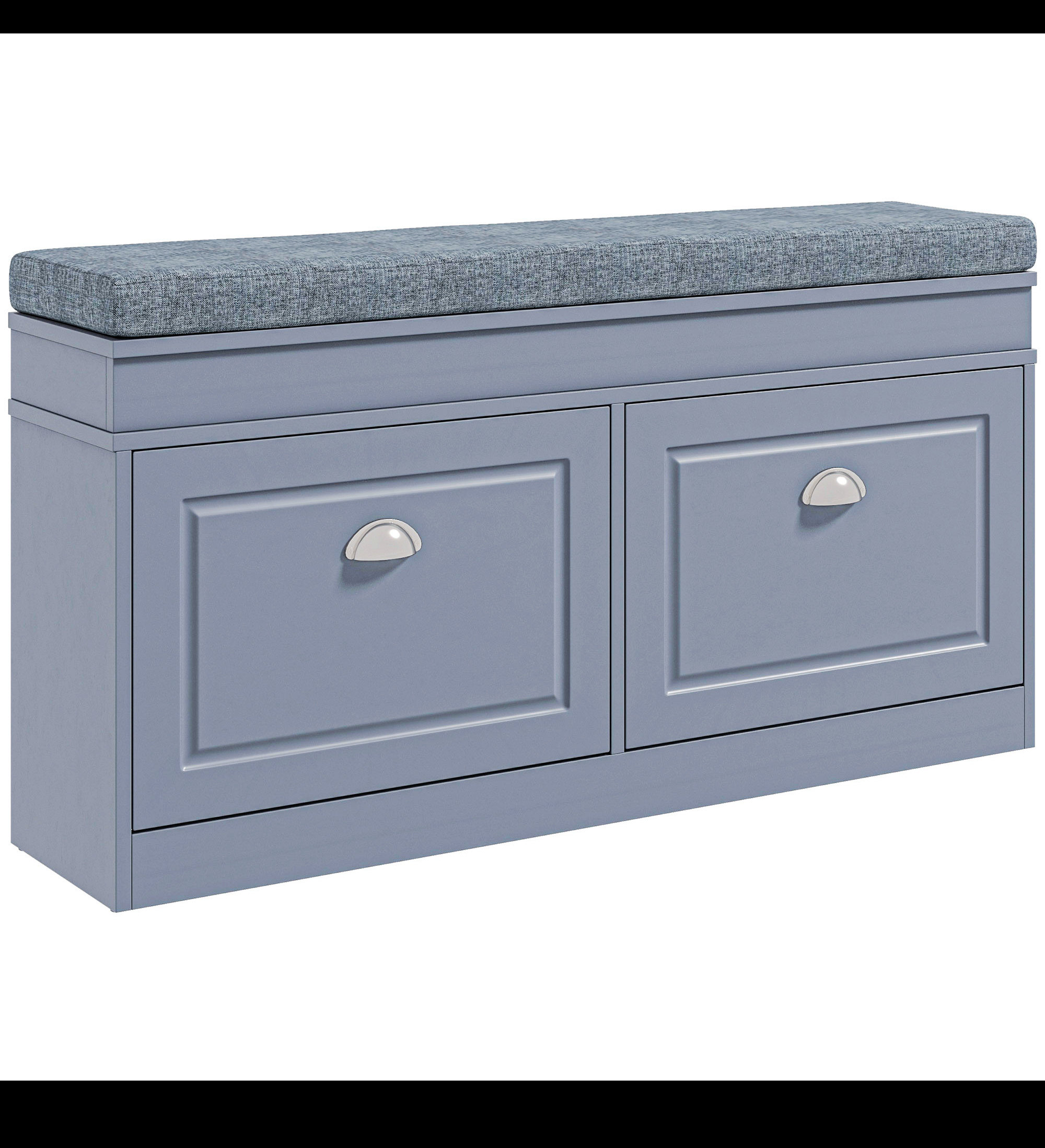 NTYUNRR Modern Shoe Rack Bench with Cushion, 2 Drawers and Adjustable ...