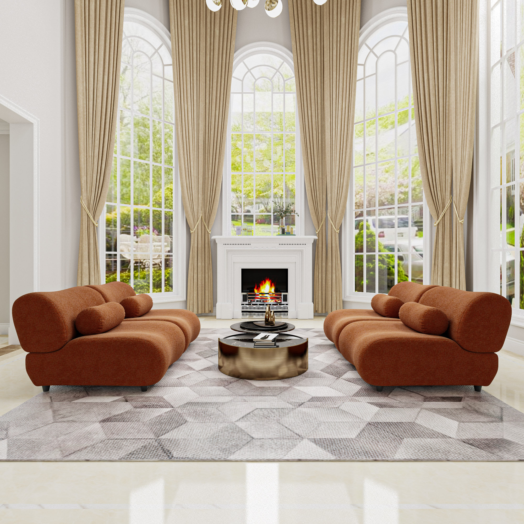 Latitude Run® Modular Living Room Sofa – Stylish Chenille Fabric Sofa ...