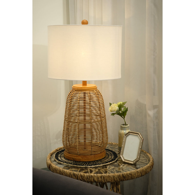 Bay Isle Home™ Isidro Wicker/Rattan Table Lamp | Wayfair