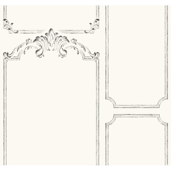 Magnolia French Panel Wallpaper | Wayfair