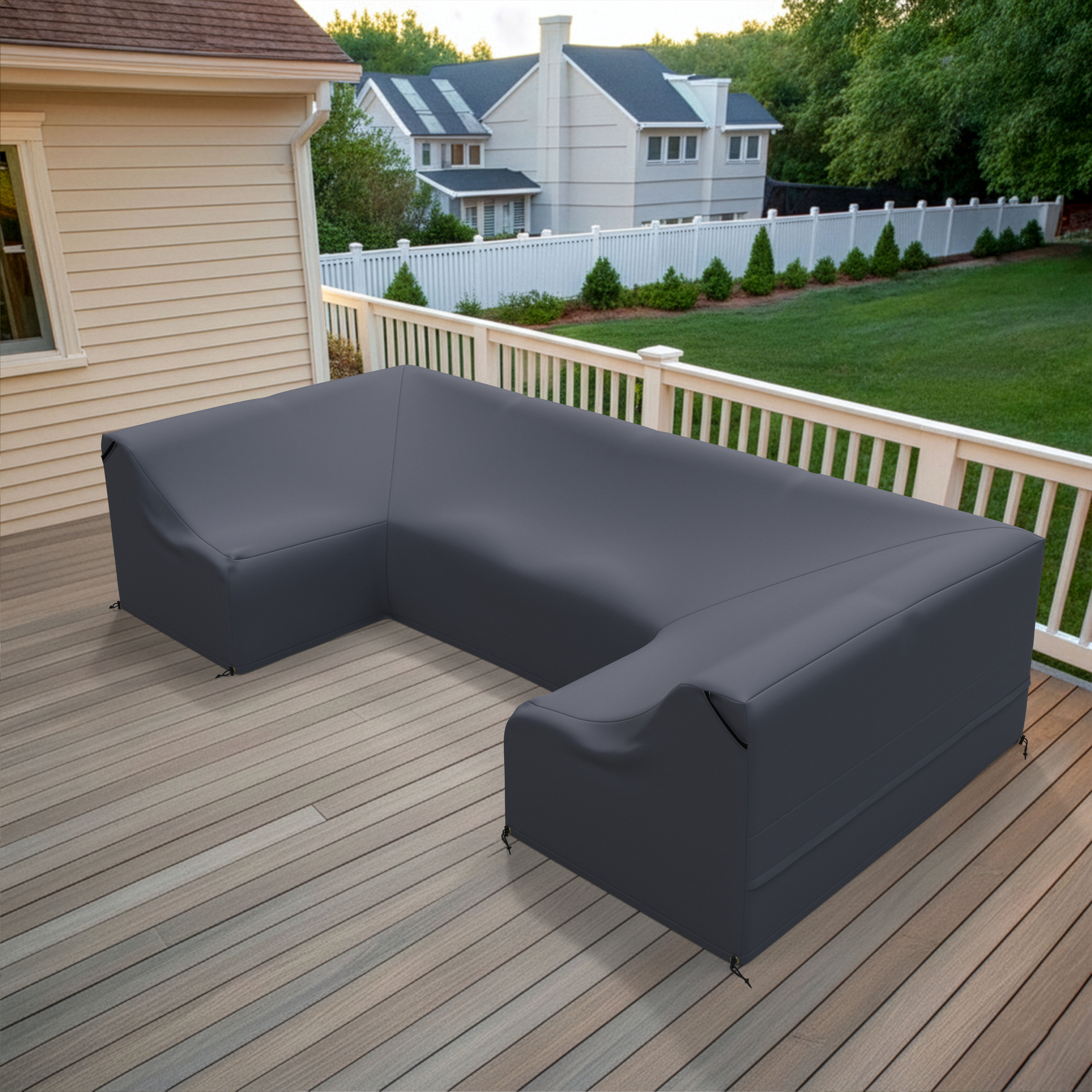 Joss & Main Praia Essie 124" Outdoor U-Shape Sectional Sofa Cover ...