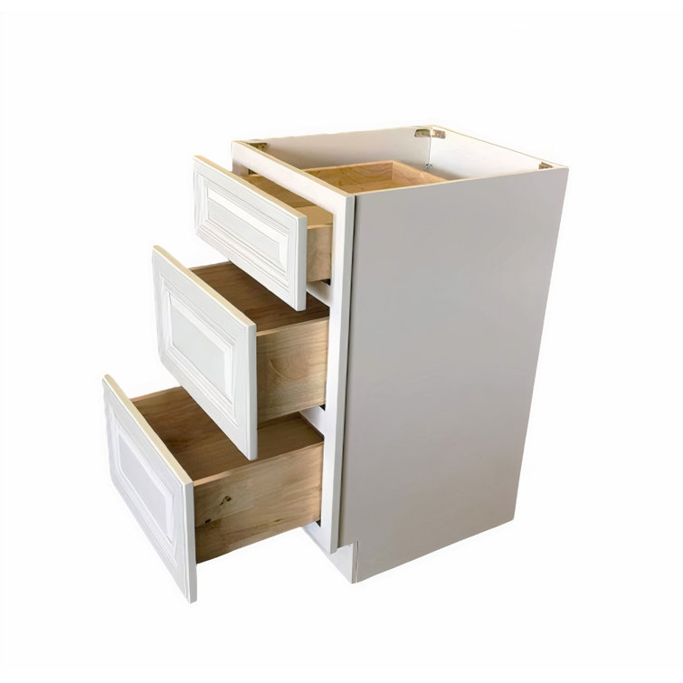 Vanity Atelier 18" Bathroom Vanity 3 Drawer Base Ready-To-Assemble ...