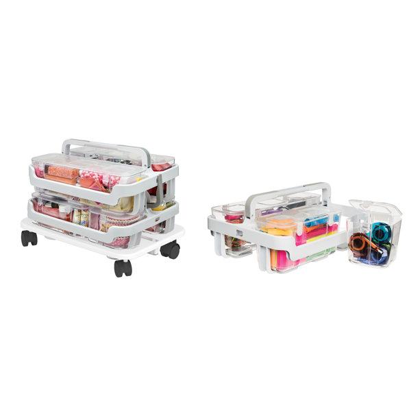 Inbox Zero Alysbury 3 Tier Caddy and Wheel Base Bundle | Wayfair.co.uk